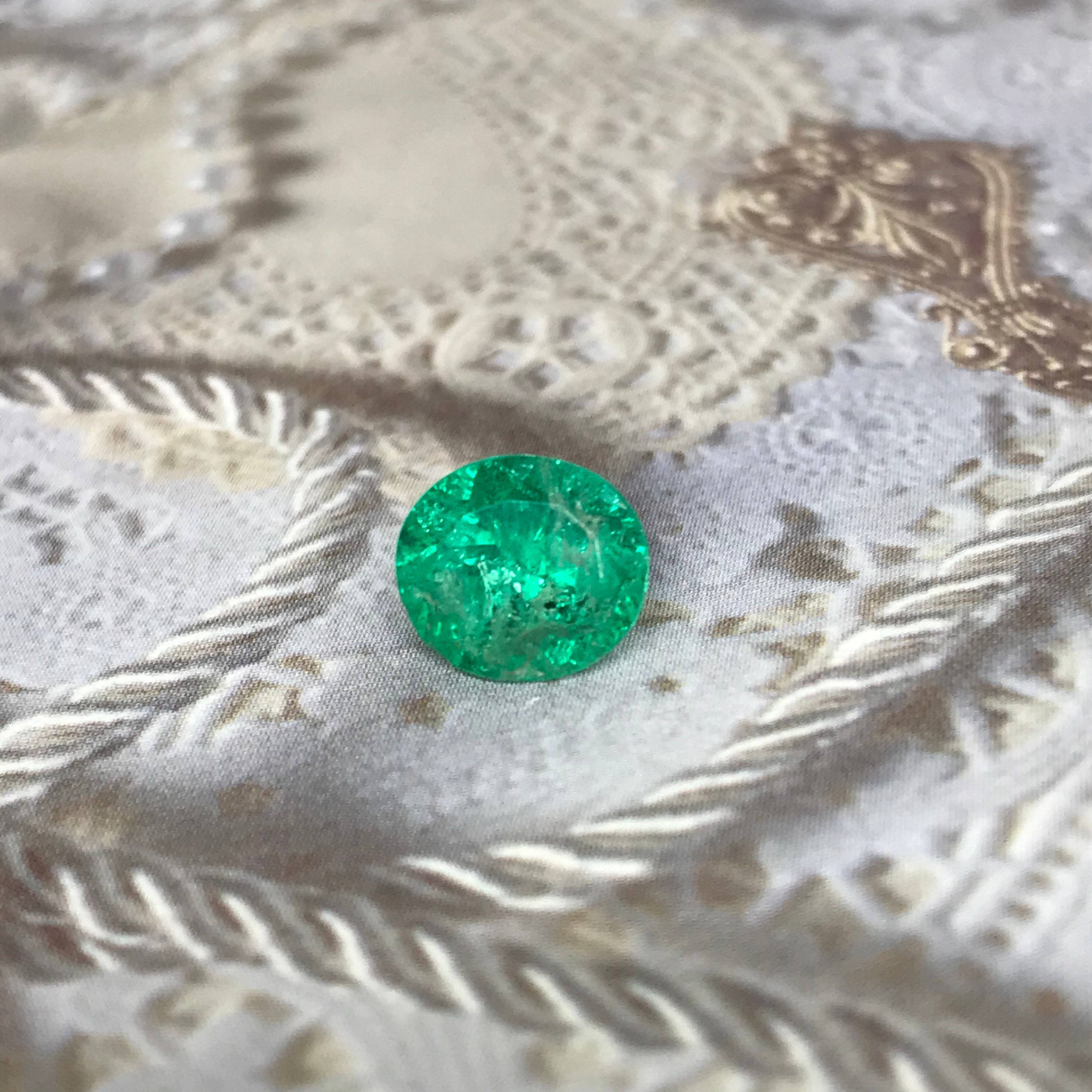 8x9mm Natural Emerald 2.4 Carat Oval Cut Loose Faceted Gem | Etsy