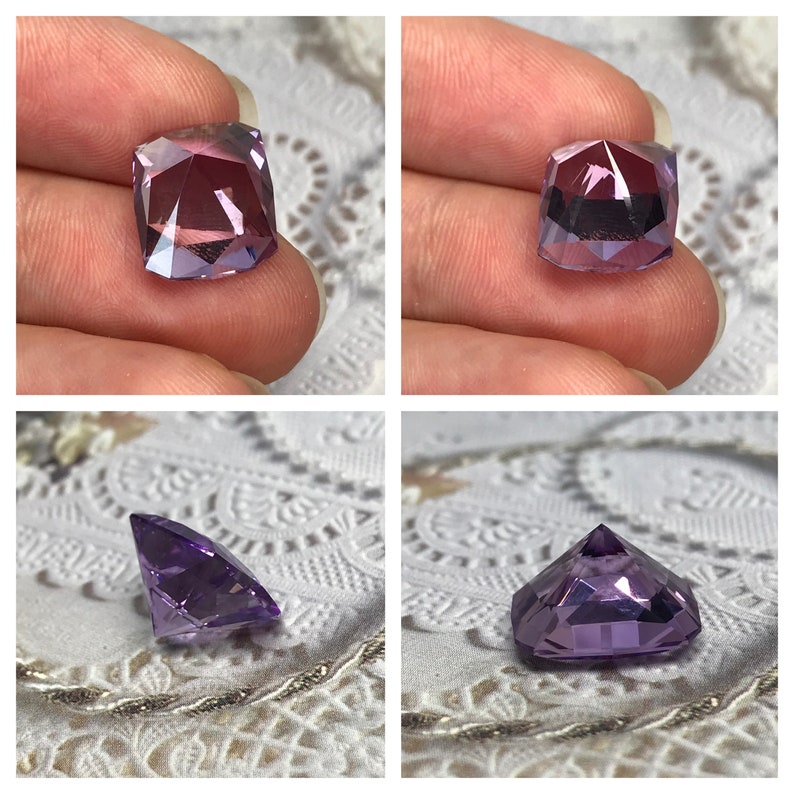 14x11.5mm Purple Amethyst 8 Carat Rectangle Custom Cut | Etsy