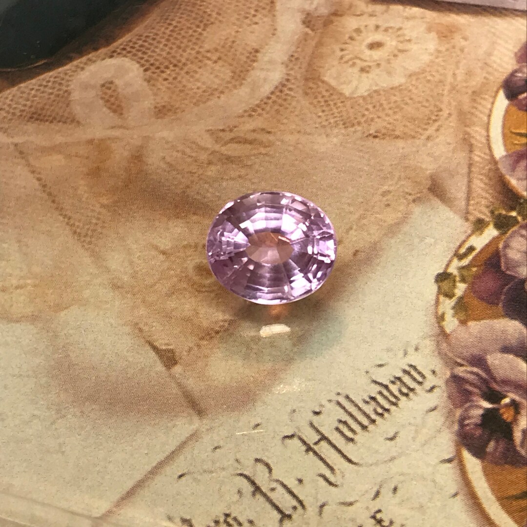 Kunzite 13x11.3mm 8.4 Carats Oval Pink Purple Spodumene Faceted Loose ...