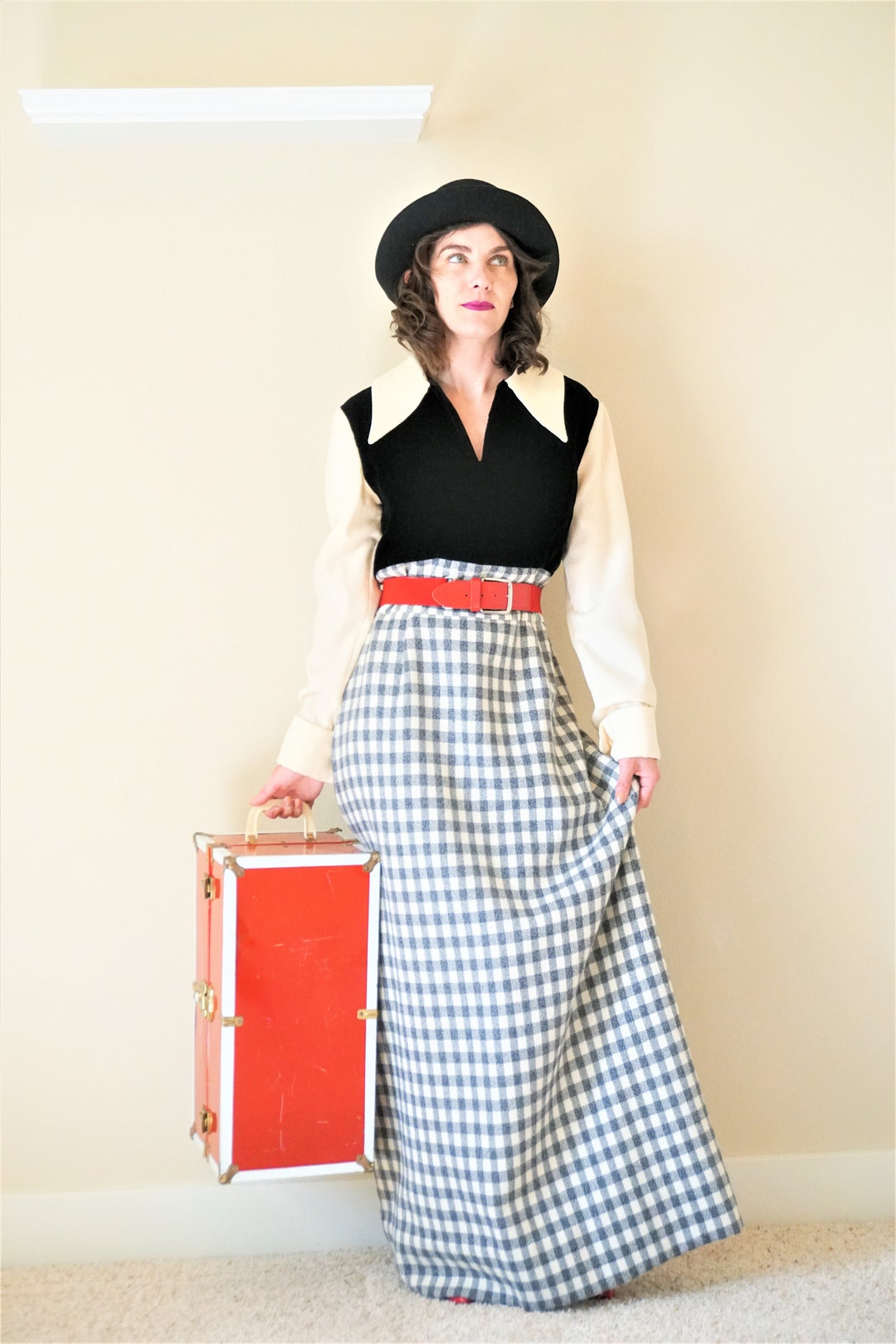 Long Sleeve Wednesday Addams Dress/ Vintage Long Sleeve Handmade Dress ...