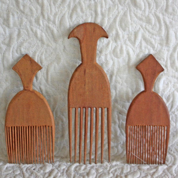 Carved African Combs - Etsy