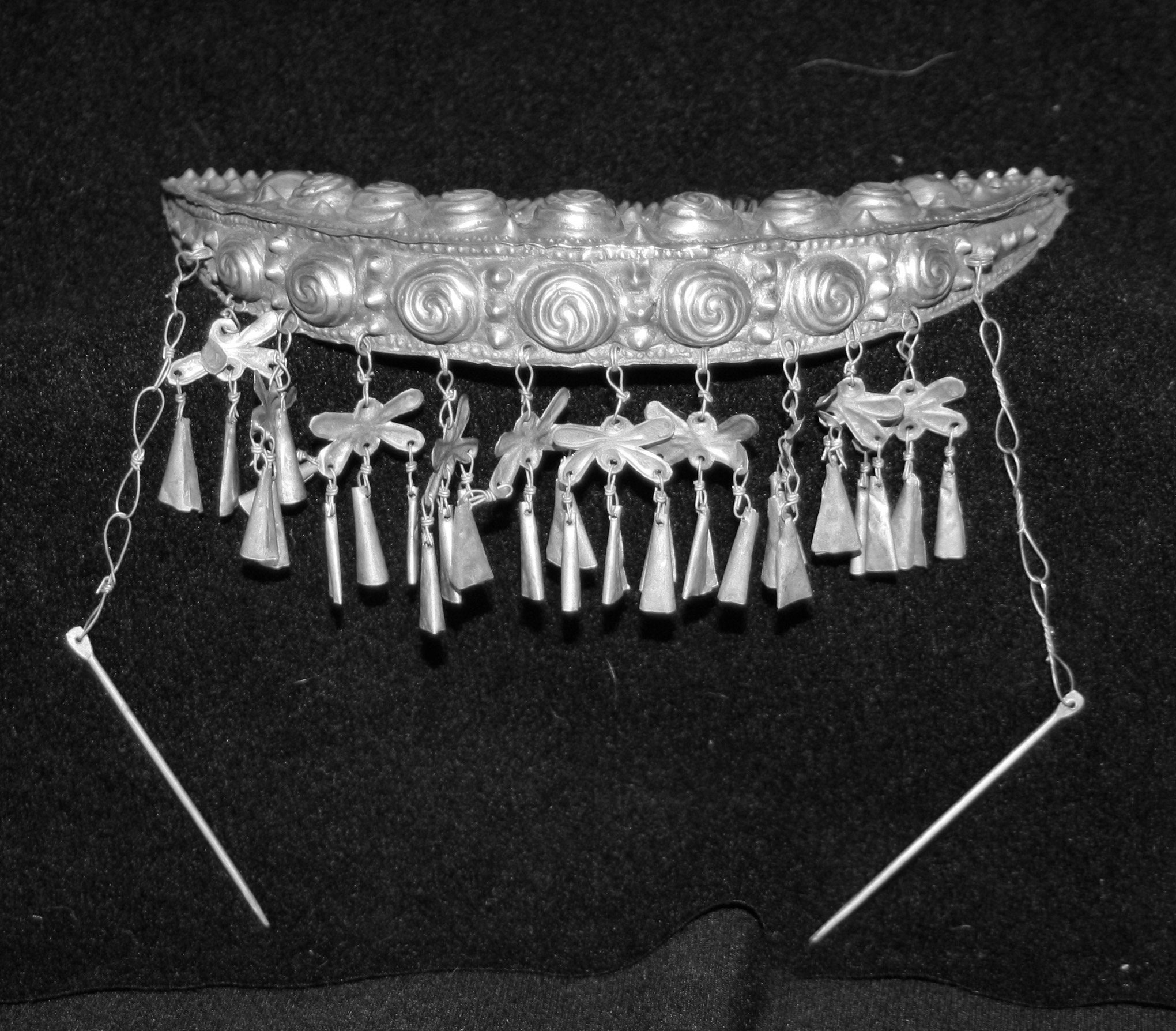 Antique Chinese Ethnic Minority Miao Silver Hair Comb, Ornament,jewelry ...