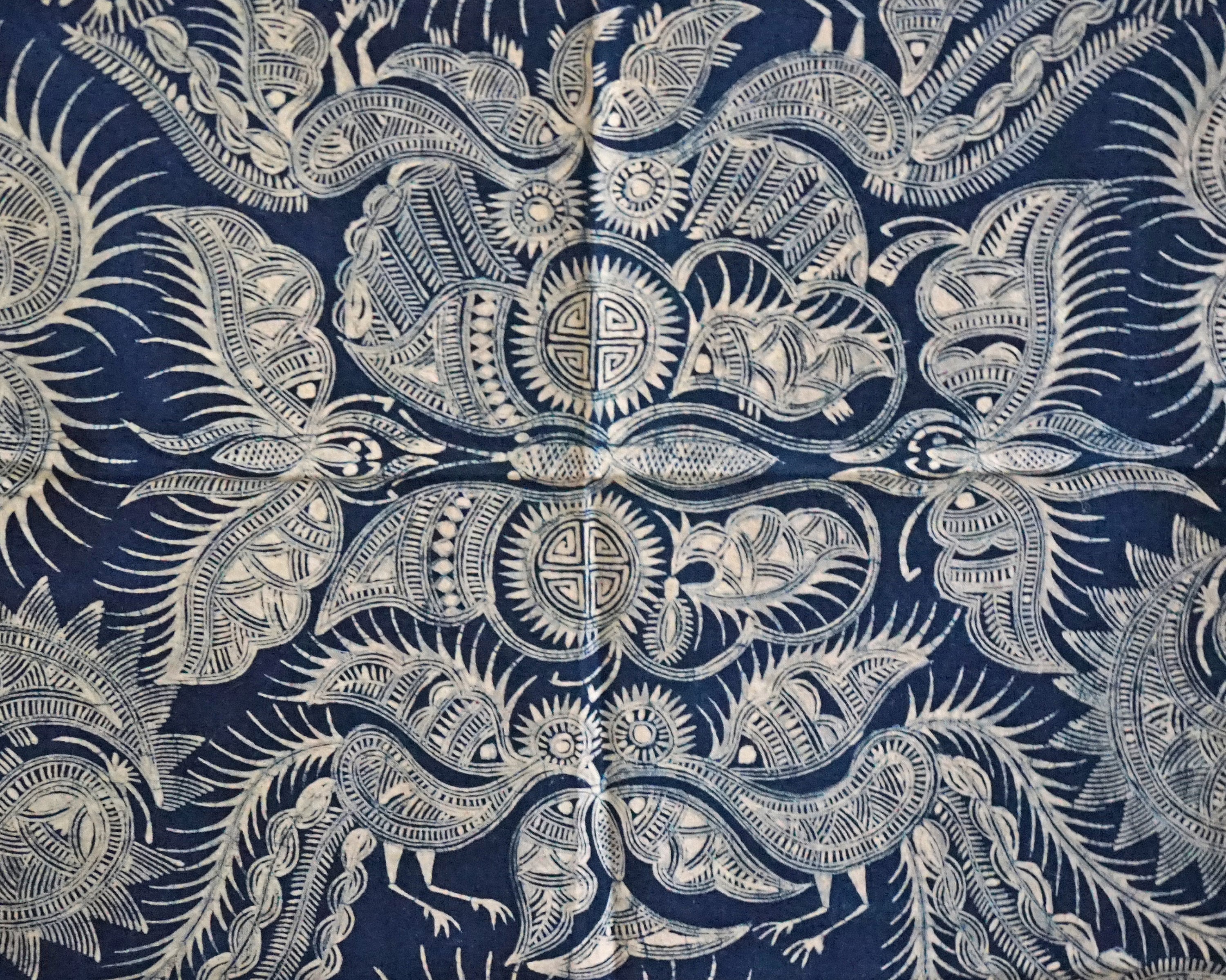 Vintage Chinese Miao Minority Hand Batiked Scarf ...blue and White - Etsy