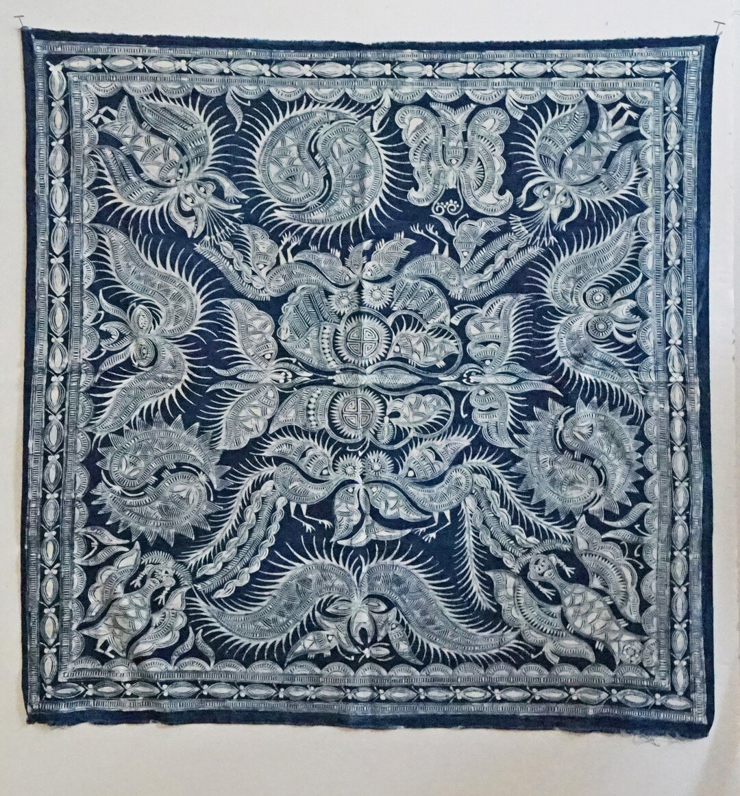 Vintage Chinese Miao Minority Hand Batiked Scarf ...blue and White - Etsy