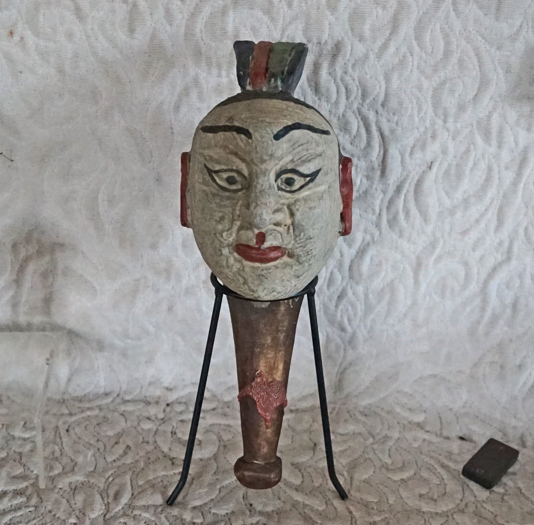Antique Chinese Carved Wood Puppet Head - Etsy