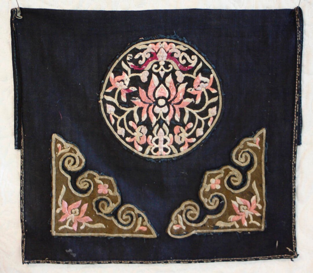 Antique Chinese Embroidered Apron Panel - Etsy
