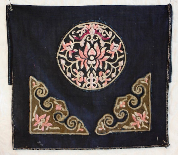 Antique Chinese Embroidered Apron Panel - Etsy