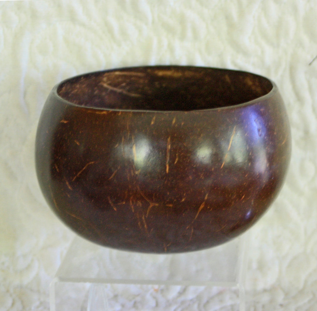 Beautiful Vintage Polynesian High Polished Coconut Shell Bowl - Etsy