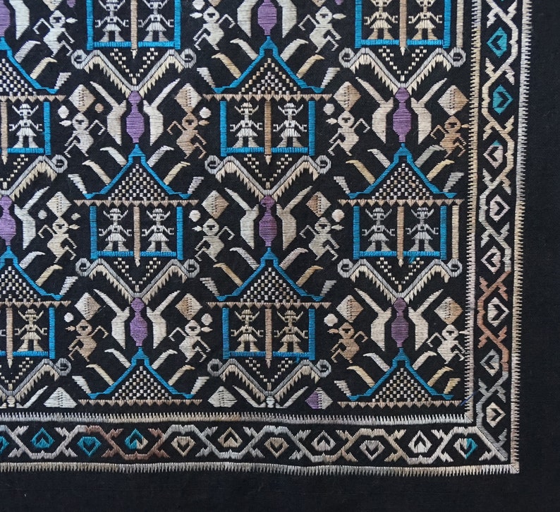 Antique Chinese Miao Ethnic Minority Embroidered Scarf Textile - Etsy