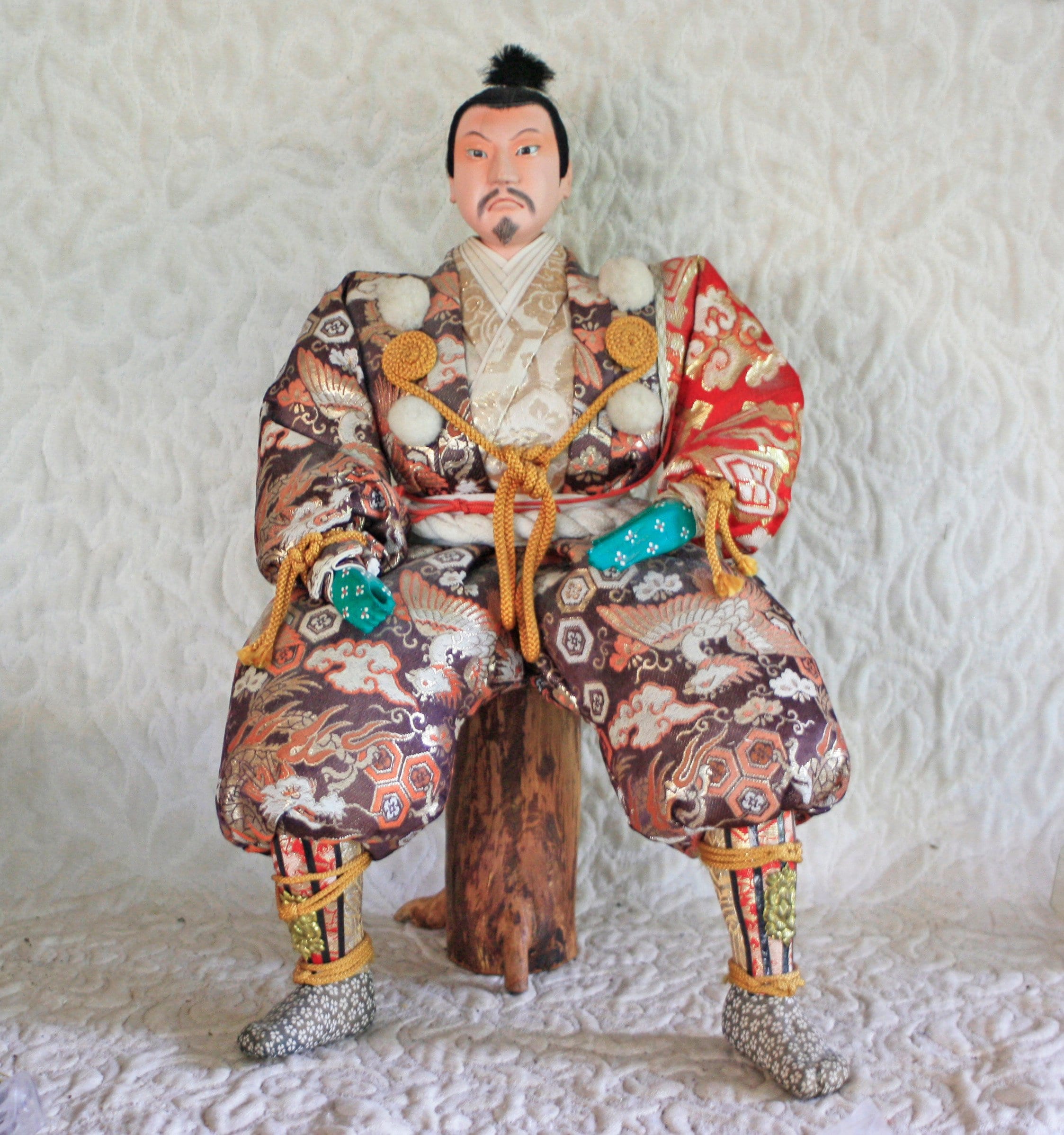 Large Vintage Seated Japanese Samurai Doll - Etsy