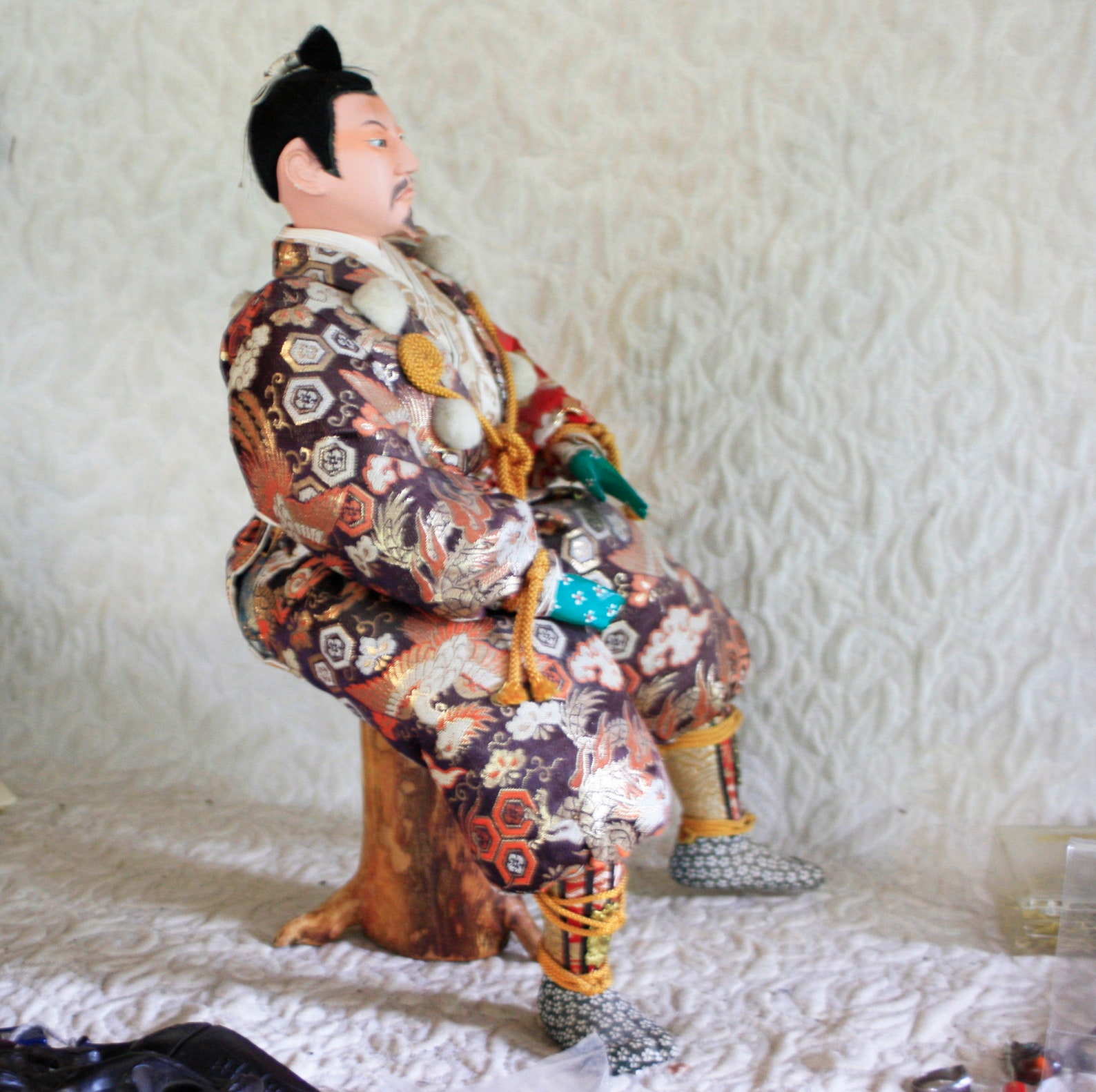 Large Vintage Seated Japanese Samurai Doll - Etsy