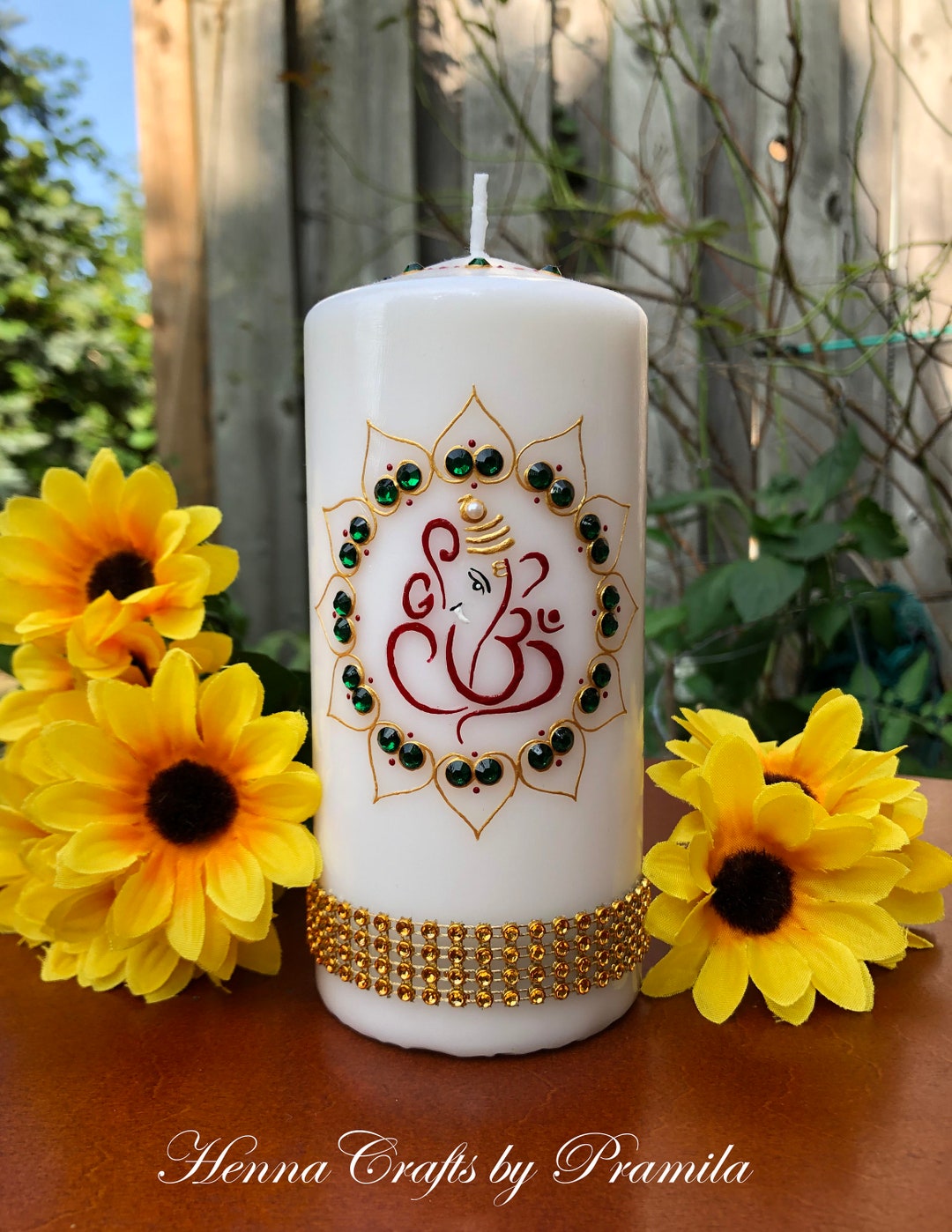 Lord Ganesha Candle, Yoga/meditation Gift, Pooja Room Decor, Indian ...