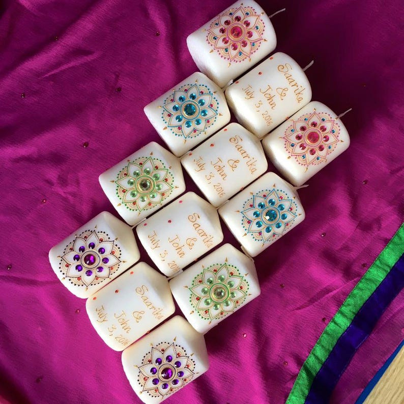 Set of 10 Personalized Candles With Names or Dates - Etsy