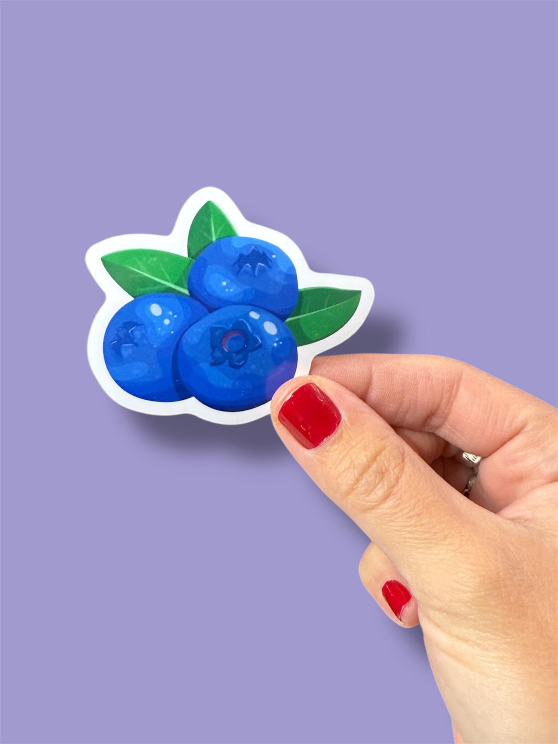 Blueberry Vinyl Sticker | Cute Fruit | Blueberries | Food Related ...