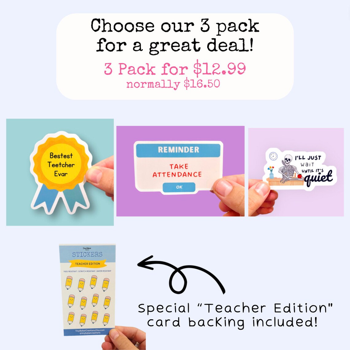 Teacher Award Vinyl Sticker | Best Teacher Ever | Gift for Teacher ...