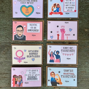 8 Individual Mini Feminist Valentines | Valentine’s Day Cards ...