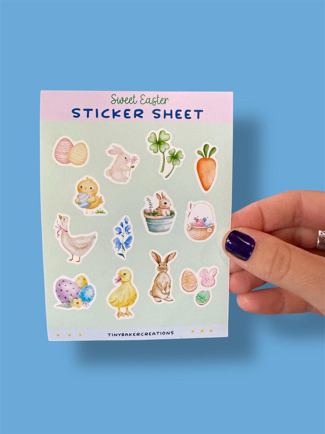 Easter Sticker Sheet | Peel and Stick | Cute Easter Basket Gift | Kids ...