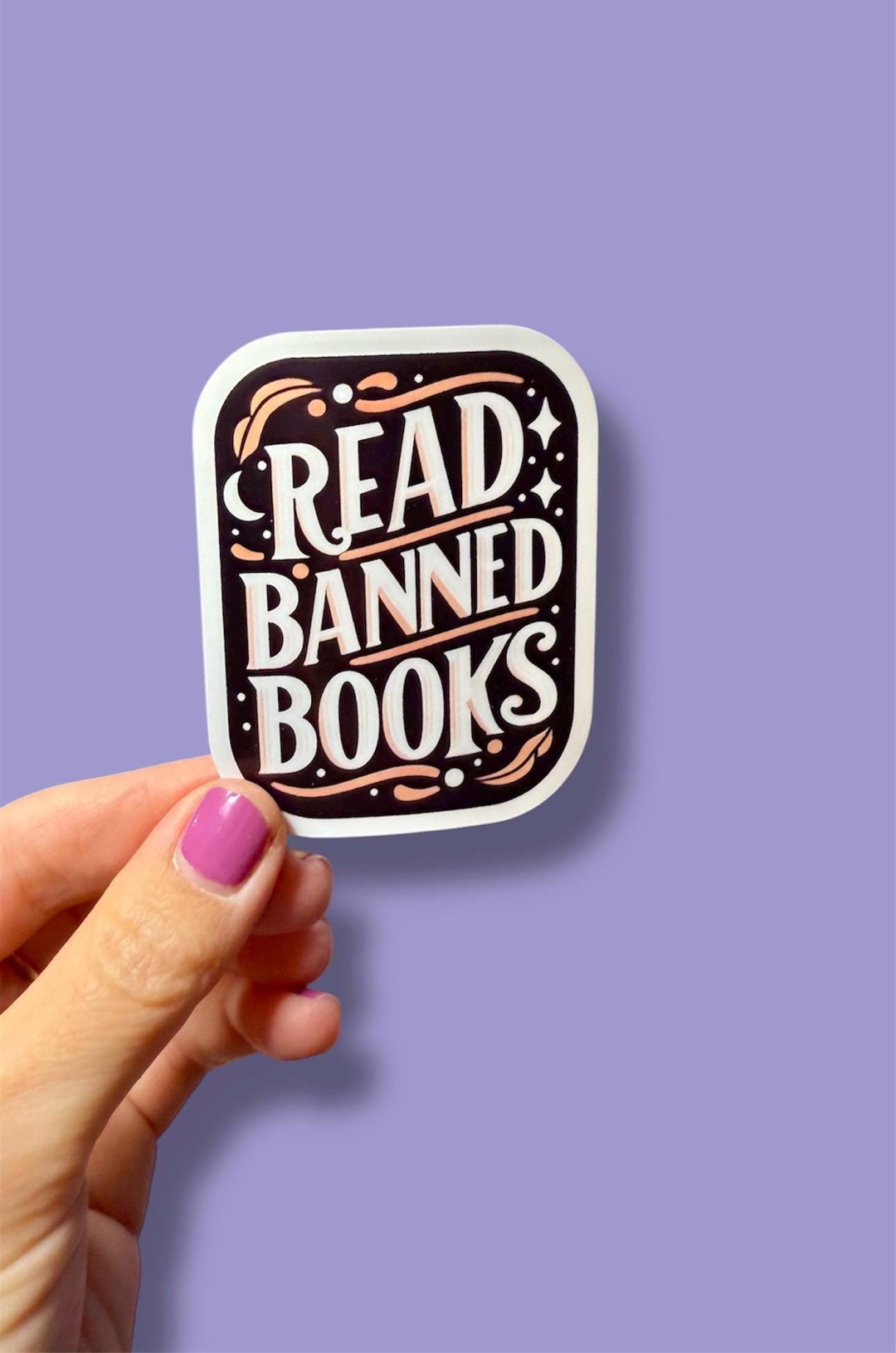 Read Banned Books Vinyl Sticker | Water Bottle, Laptop | Mental Health ...