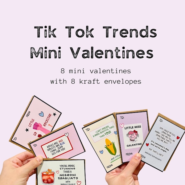 Mini Valentine Cards - Etsy