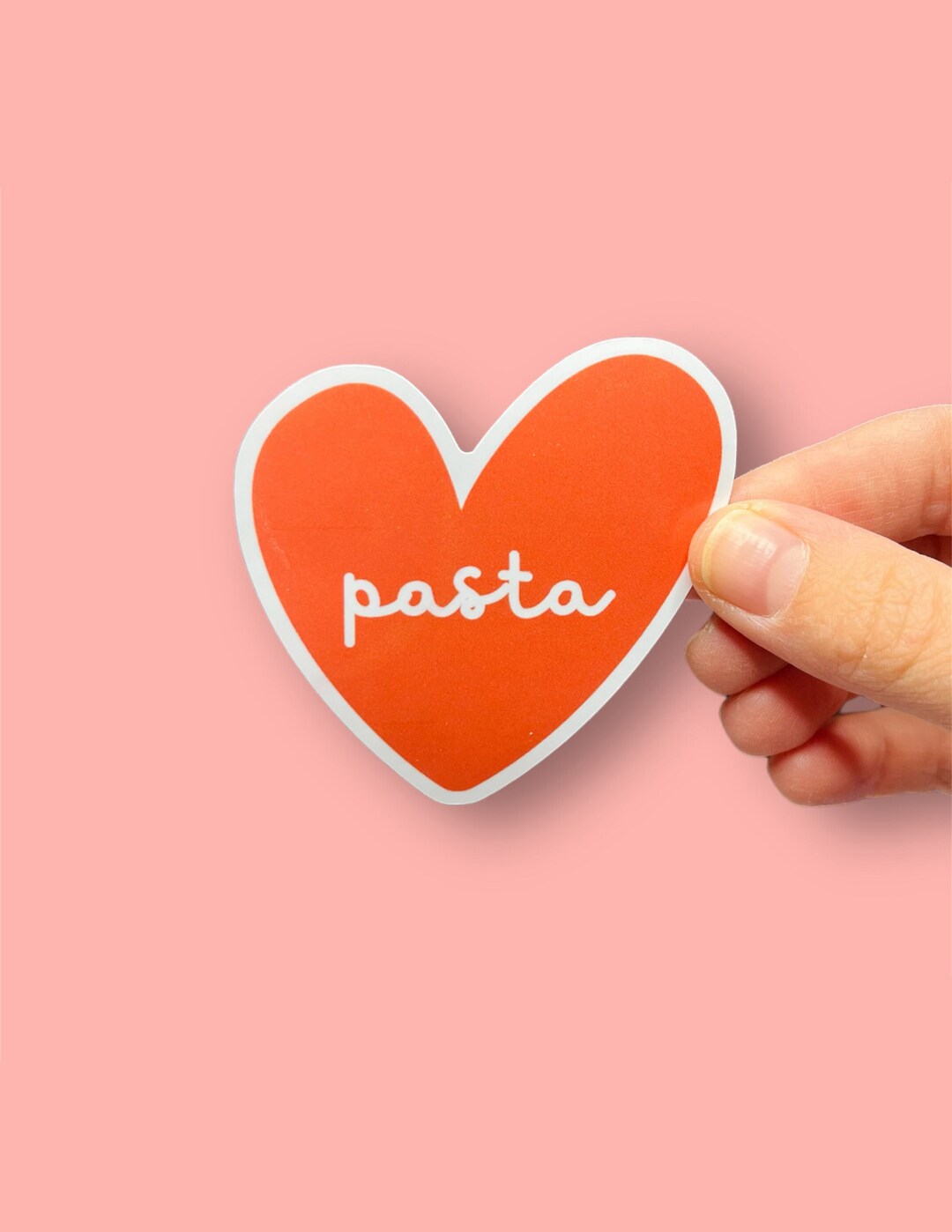 I Heart Pasta Vinyl Sticker / Magnet | Water Bottle, Laptop | Funny ...