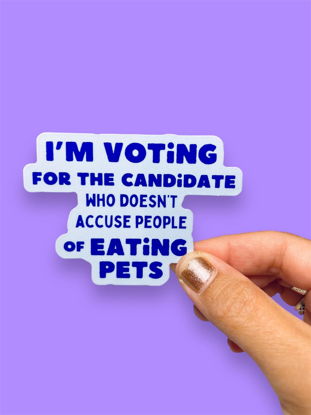 Liberal Political Vinyl Sticker | Eating Pets | Voting Sticker for ...