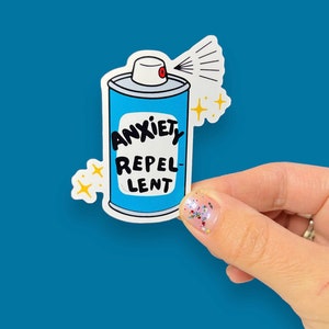 Anxiety Repellent Spray Vinyl Sticker | Water Bottle, Laptop, Car ...