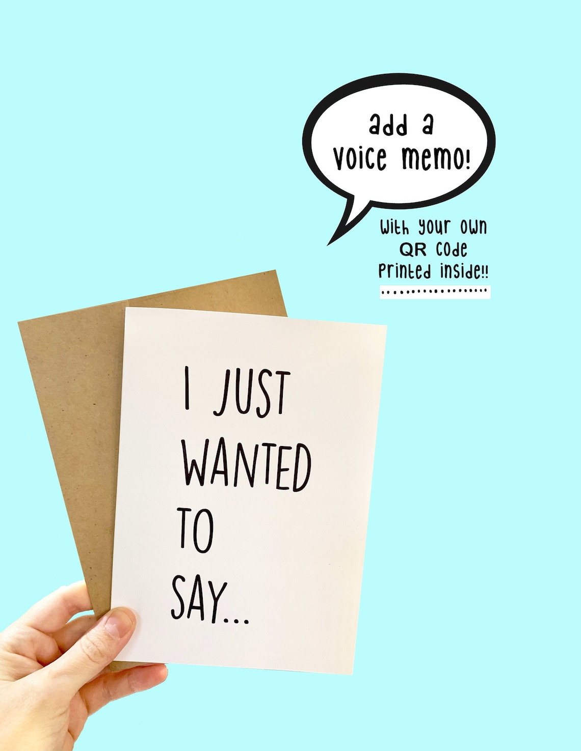 QR Code Custom Voice Message Greeting Card record your | Etsy