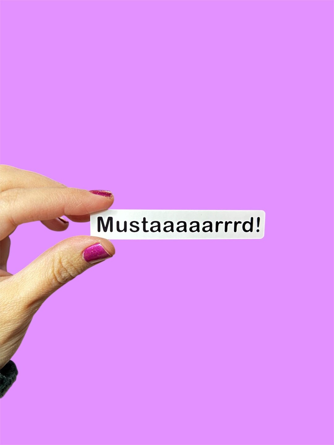 Mustard Vinyl Sticker Viral Sound / Funny Meme Water Bottle Sticker ...