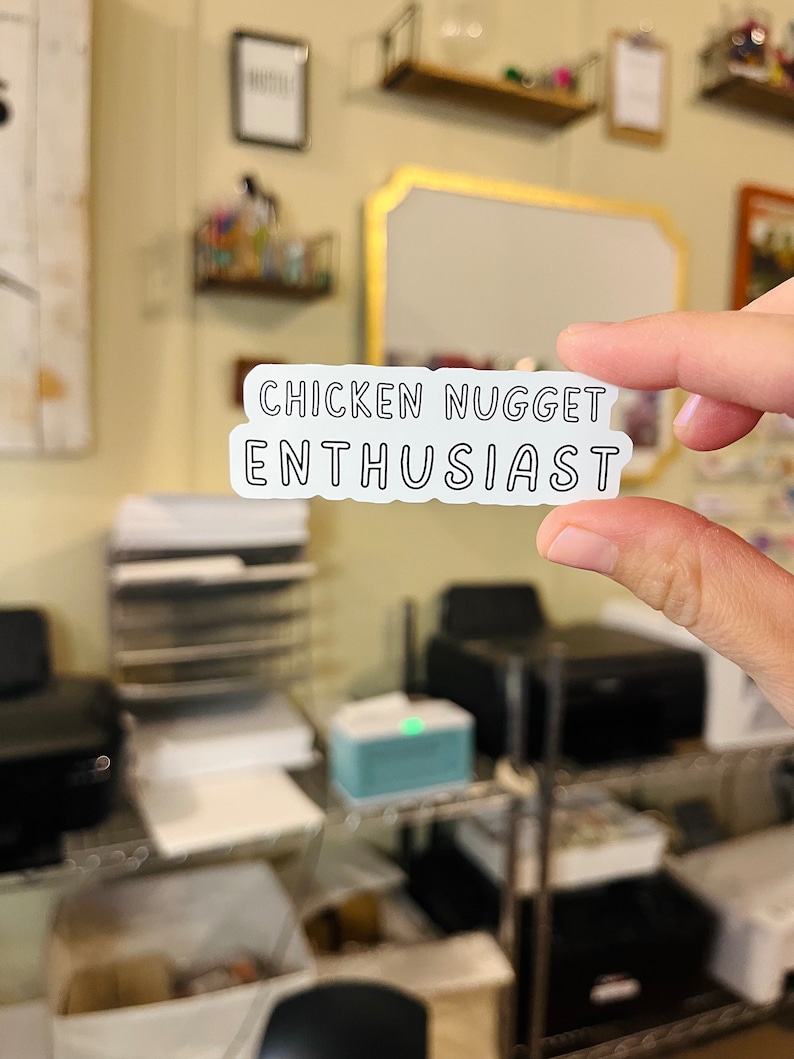Chicken Nugget Enthusiast Vinyl Sticker | Water Bottle, Laptop, Car ...