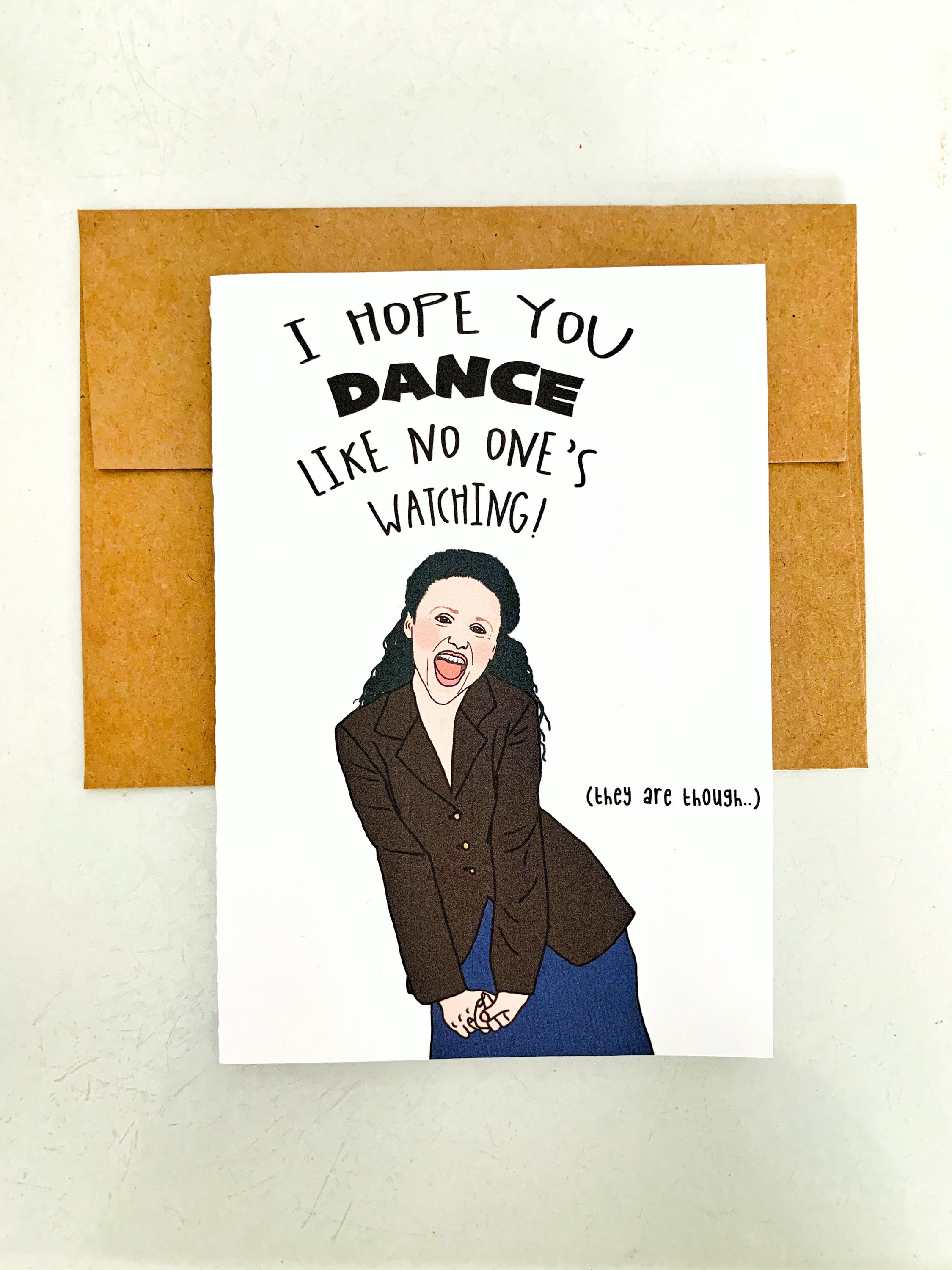 Seinfeld Dancing Elaine Benes Greeting Card Handmade Unique | Etsy