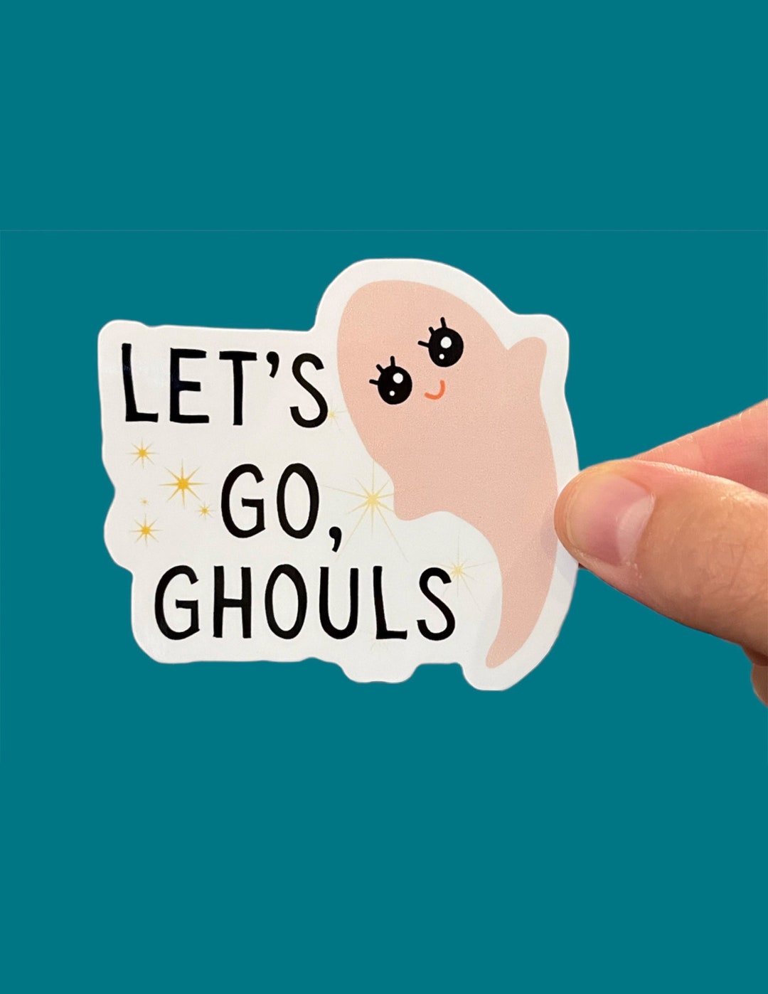 Let’s Go Ghouls Vinyl Sticker | Cute Ghost Magnet | Feminist Sticker ...