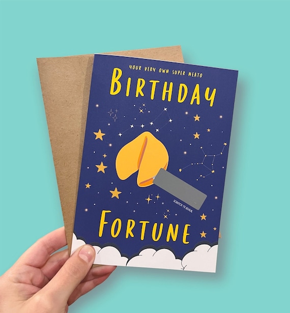 Fortune Cookie Birthday Quotes Custom Mini Birthday Box — White