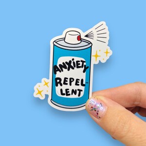 Anxiety Repellent Spray Vinyl Sticker | Water Bottle, Laptop, Car ...