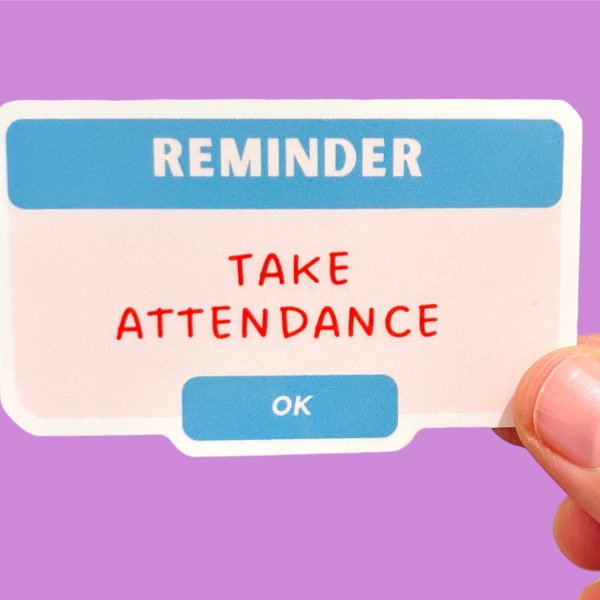 Attendance Reminder - Etsy