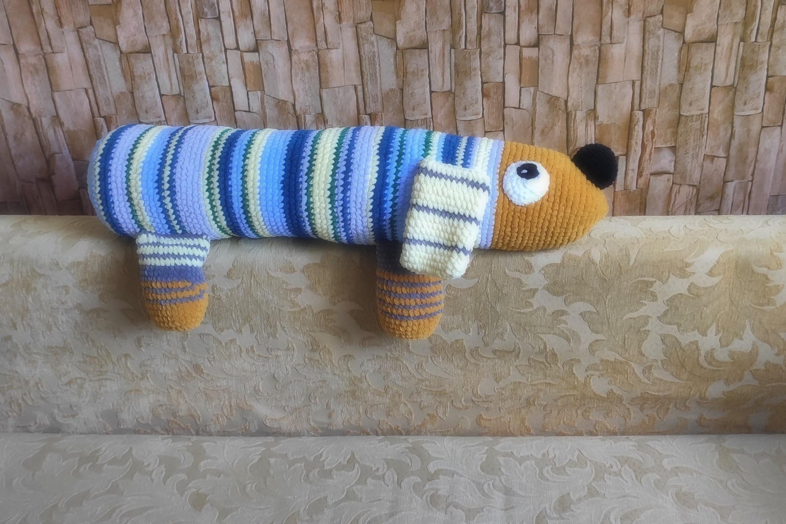 Big Pillow Dog, Big Crochet Dog, Dog Pattern, Colorful Dog, PDF Pattern ...