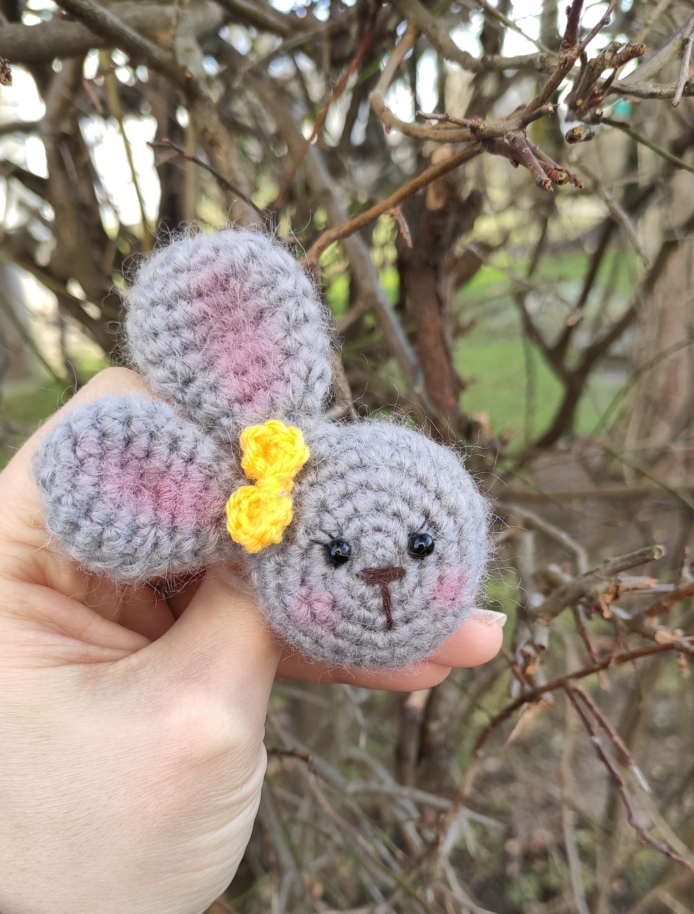Tiny Bunny Brooch Rabbit Pattern Easter Brooch Crochet - Etsy