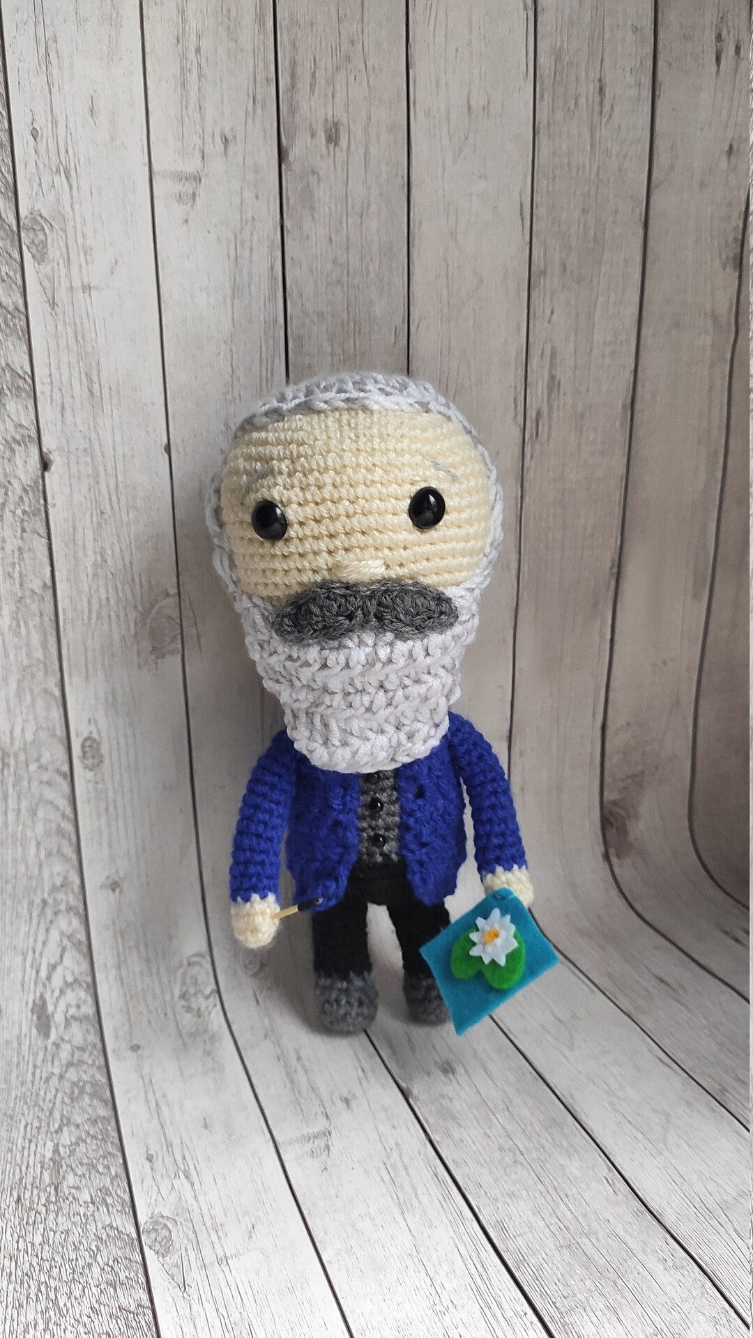 Crochet Claude Monet, Knitted Doll, Painter Decoration, Art Toy, Dolls ...