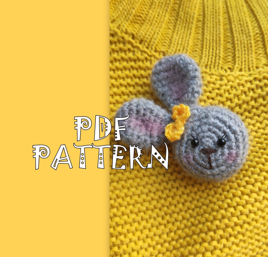 Tiny Bunny Brooch, Rabbit Pattern, Easter Brooch, Crochet Brooch, PDF ...