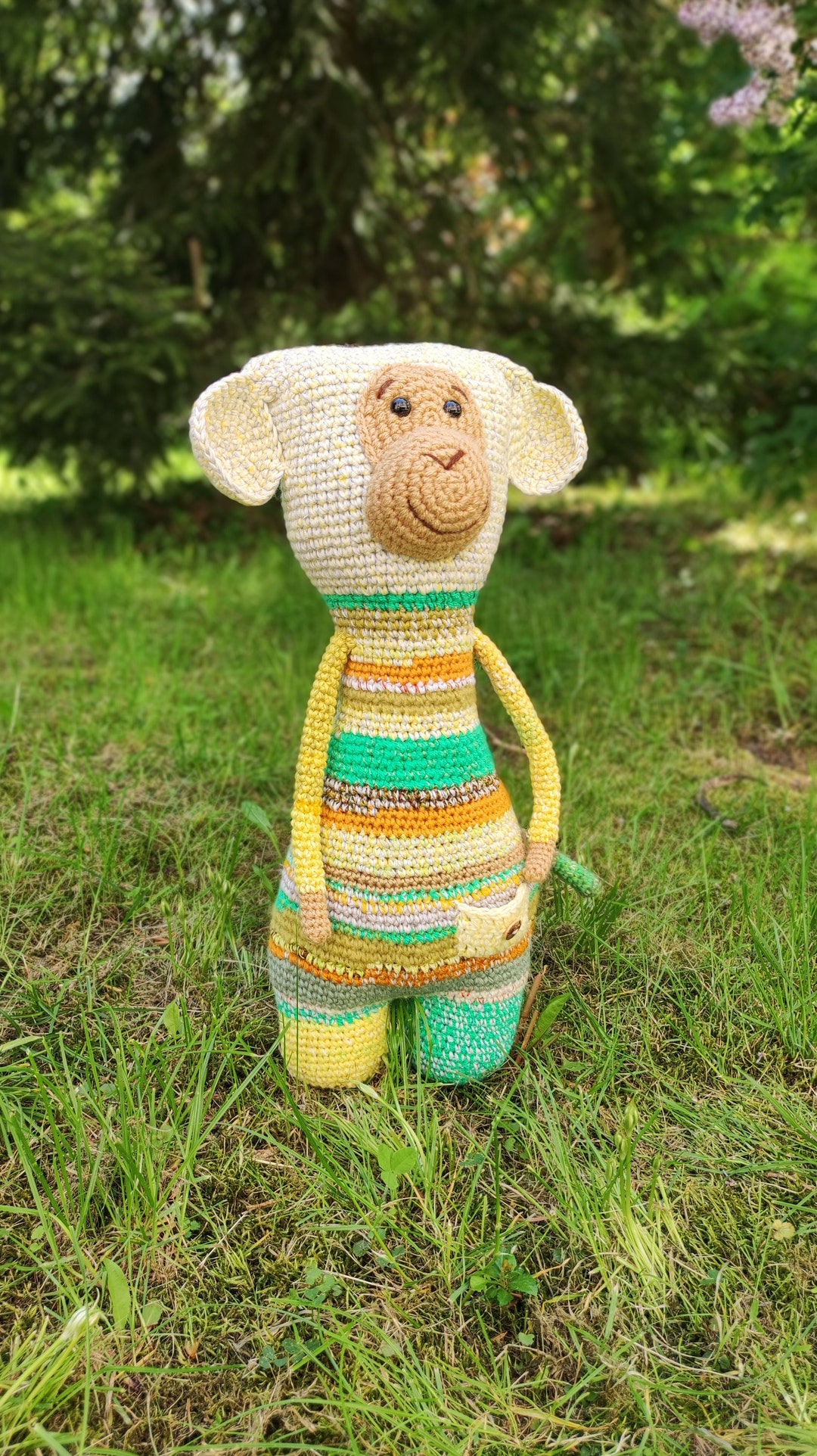 Monkey, Crochet Monkey, Big Monkey Toy, Stuffed Animal, Handmade ...