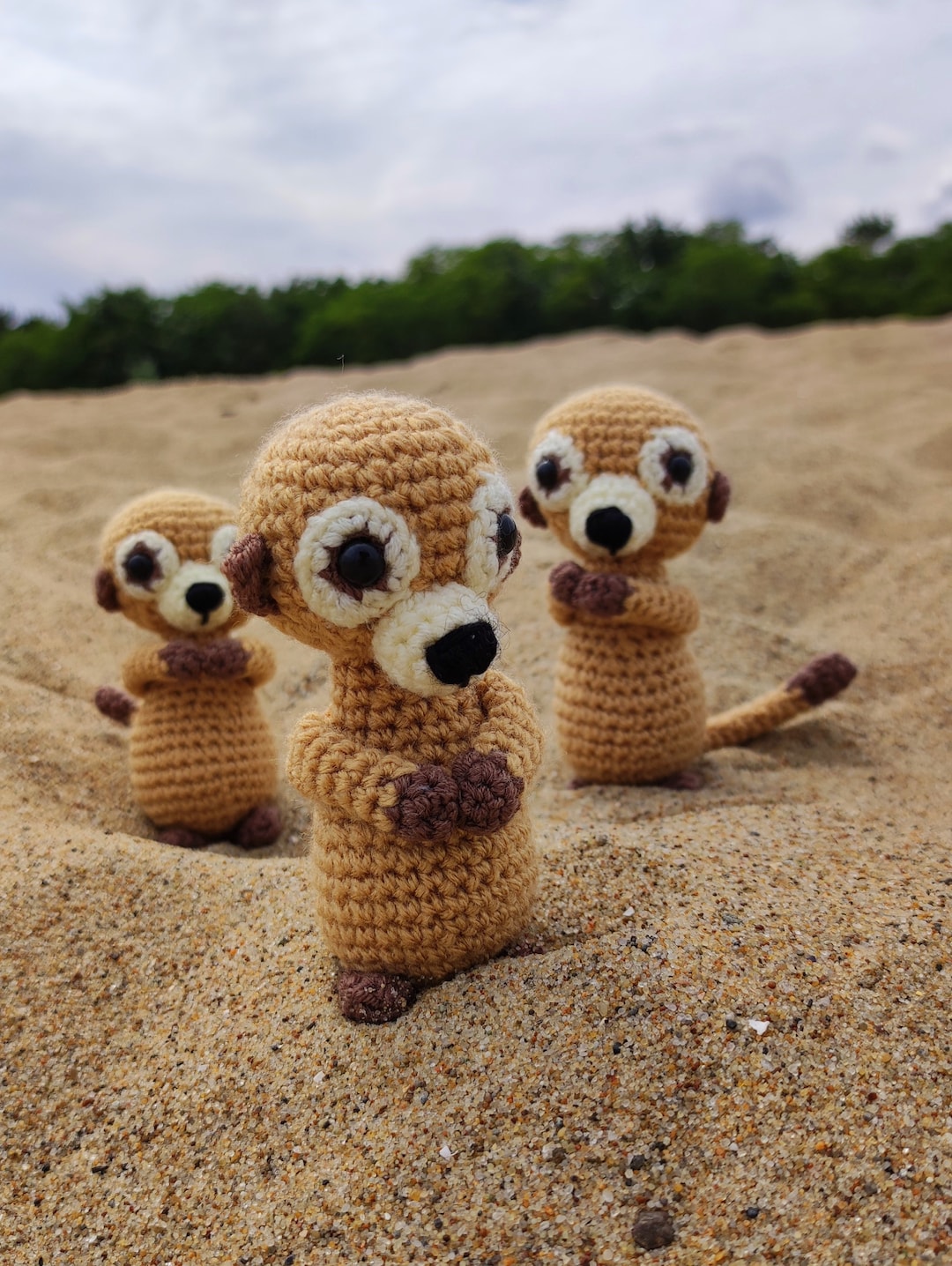 Tiny Meerkat, Plush Toy, Crochet Amigurumi Meerkat, Pocket Toy Meerkat ...
