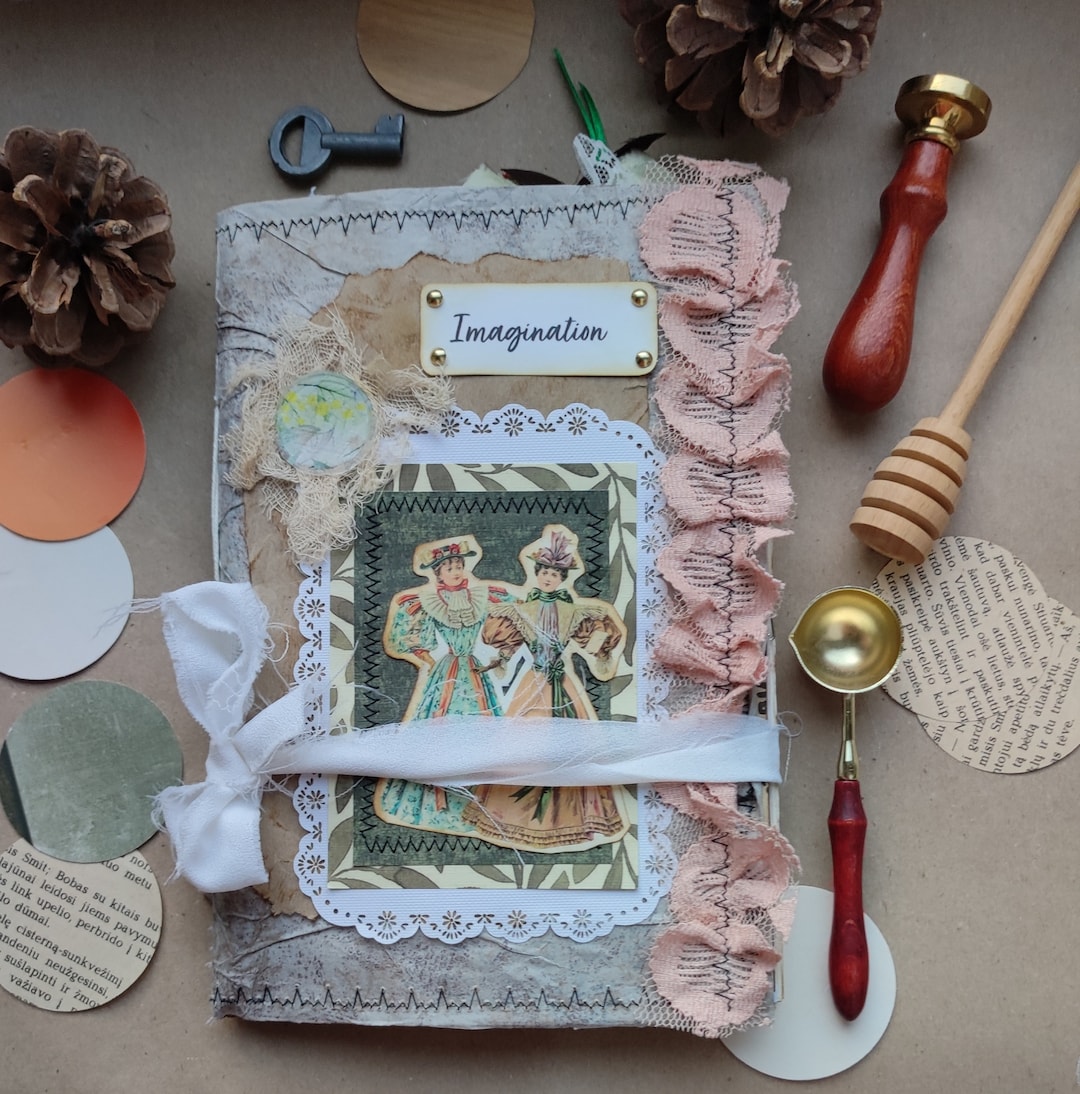 Handmade Junk Journal, Notebook, Handbook, Notepad, Gift for Friend ...