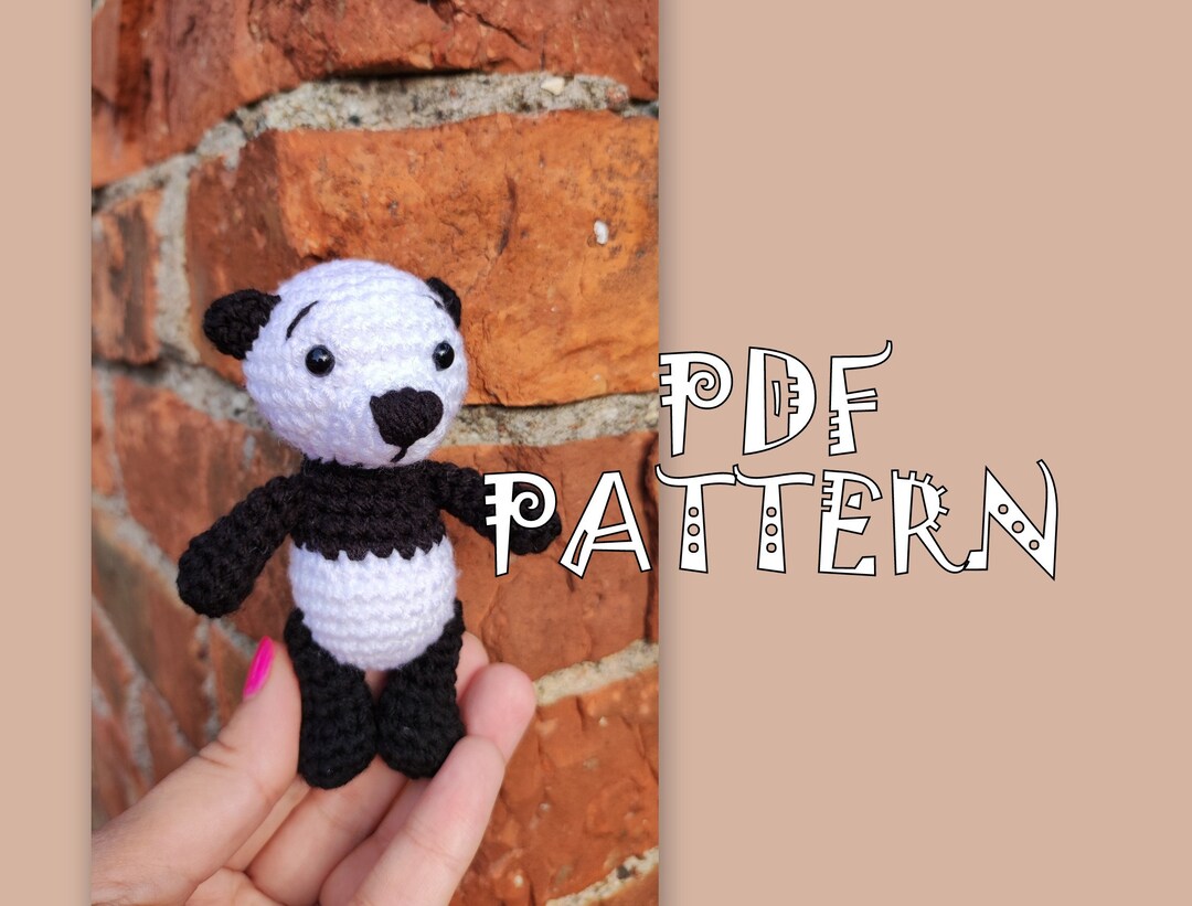 Tiny Panda, Panda Pattern, Crochet Tiny Toy, Teddy Bear, PDF Pattern ...