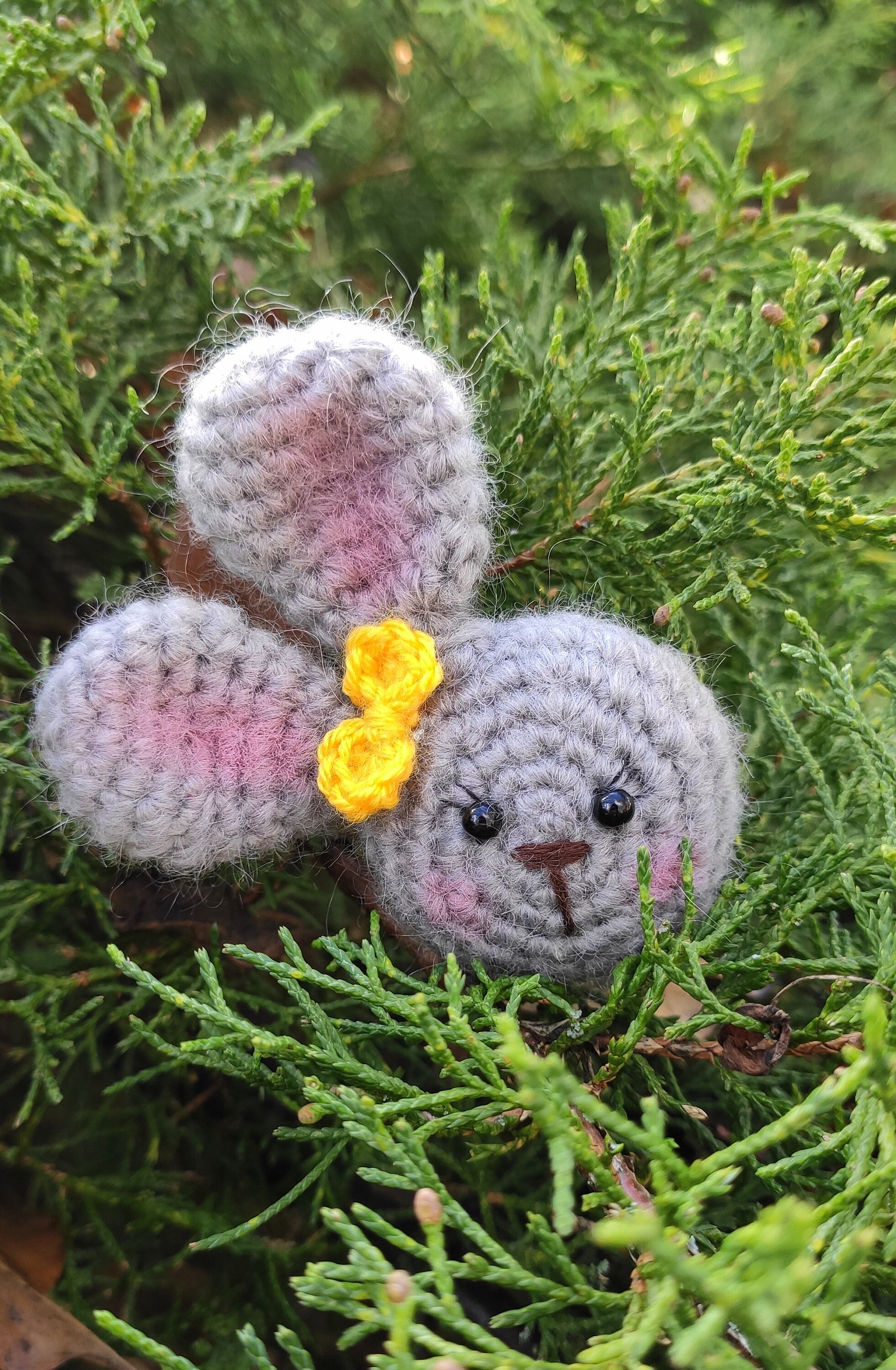 Tiny Bunny Brooch Rabbit Pattern Easter Brooch Crochet | Etsy