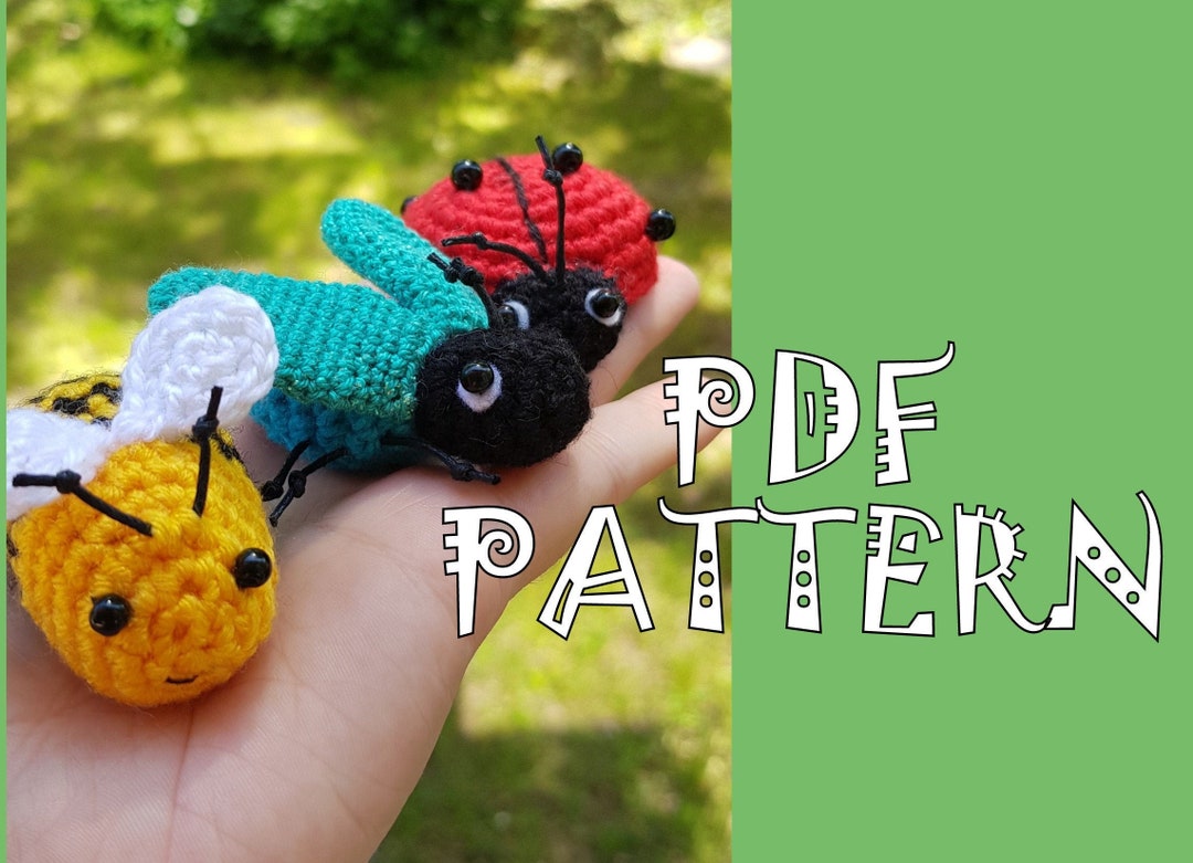 Tiny Bugs, PDF Pattern, Instant Download PDF, Crochet Bugs Set, 3 TOYS ...