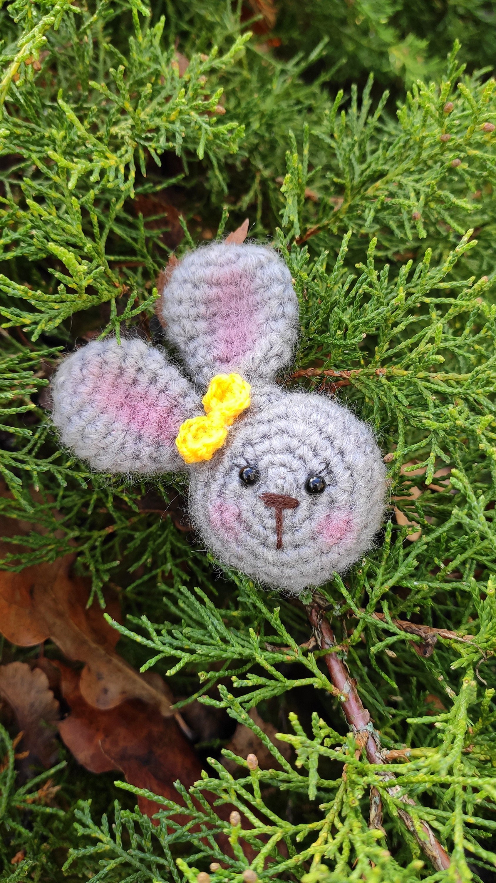 Tiny Bunny Brooch Rabbit Pattern Easter Brooch Crochet - Etsy