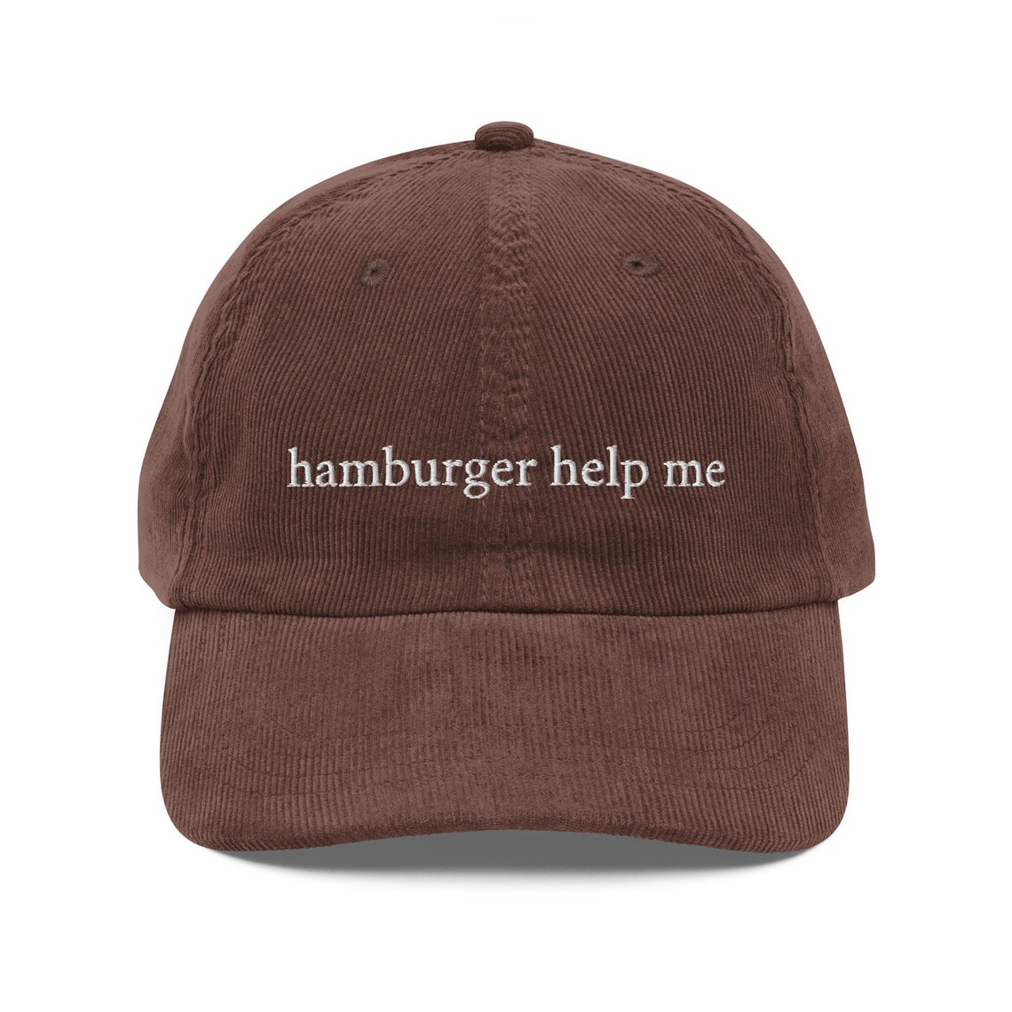 Hamburger Help Me Funny Corduroy Embroidered Hat - Etsy Canada