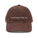 Hamburger Help Me Funny Corduroy Embroidered Hat - Etsy Canada