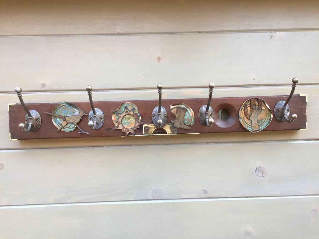 Wall-mounted Coat Rack, Vintage, Hand-crafted Western Style - Etsy