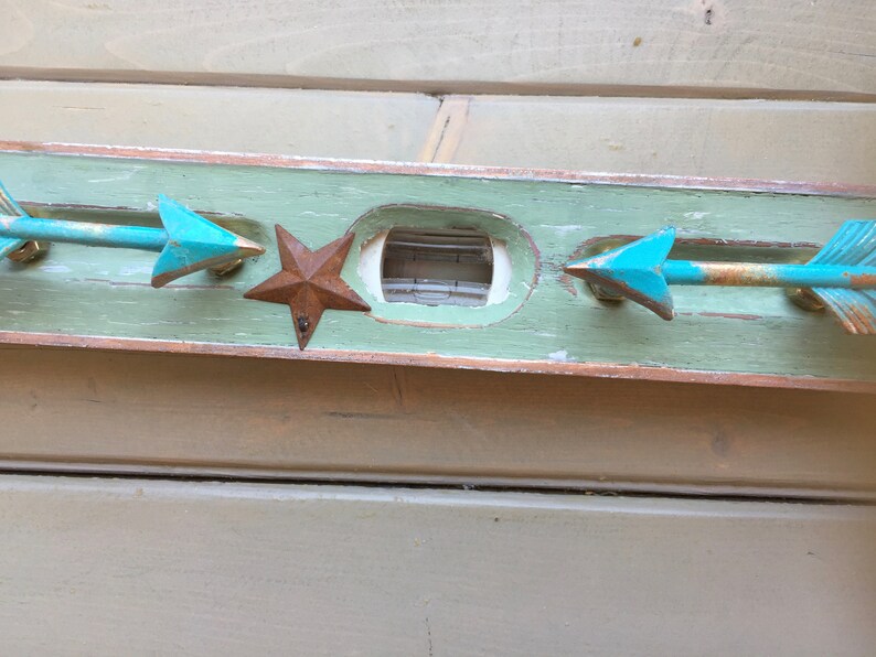 Wall-mounted Coat Rack, Vintage, Hand-crafted Western Style With Arrows ...