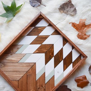 Geometric Wood Tray: Modern Vanity Tray, Wall Art - Etsy